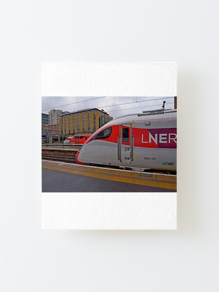 "LNER Azuma trains with a class 91 loco at Kings Cross" Mounted Print ...