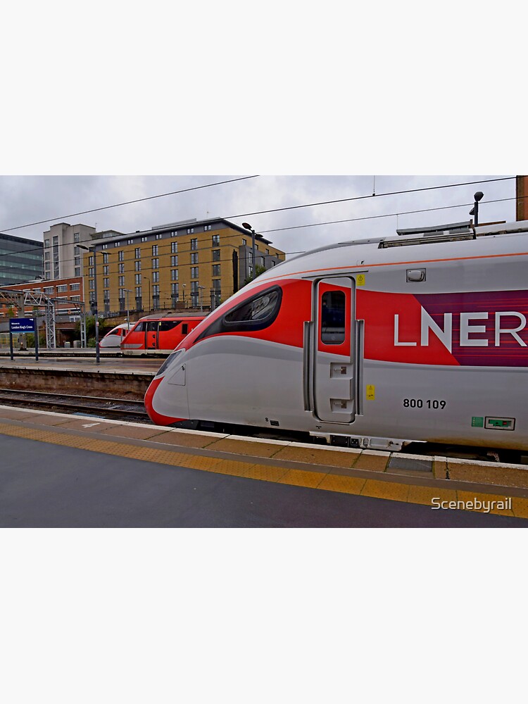 "LNER Azuma trains with a class 91 loco at Kings Cross" Sticker for ...