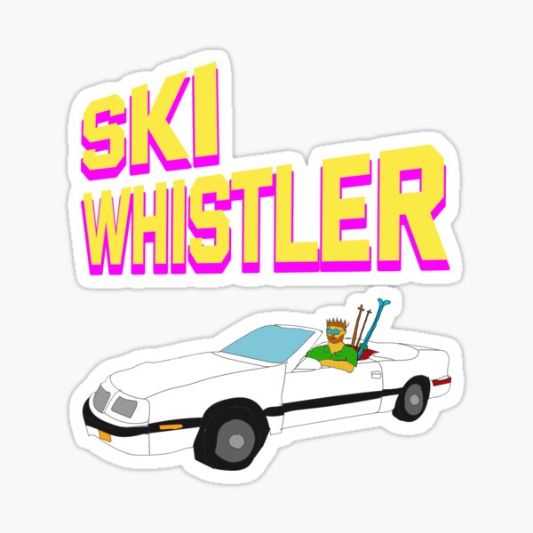 "Ski Whistler Lebaron Convertible " Sticker by kylemacmac | Redbubble