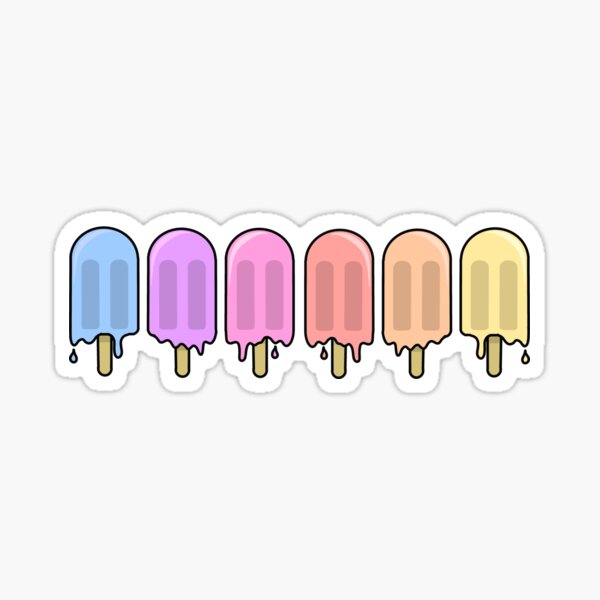 "popsicles" Sticker for Sale by marymonti | Redbubble