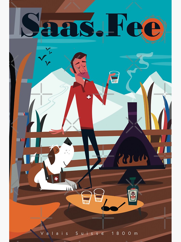 "Saas Fee" Sticker by GAGodel | Redbubble