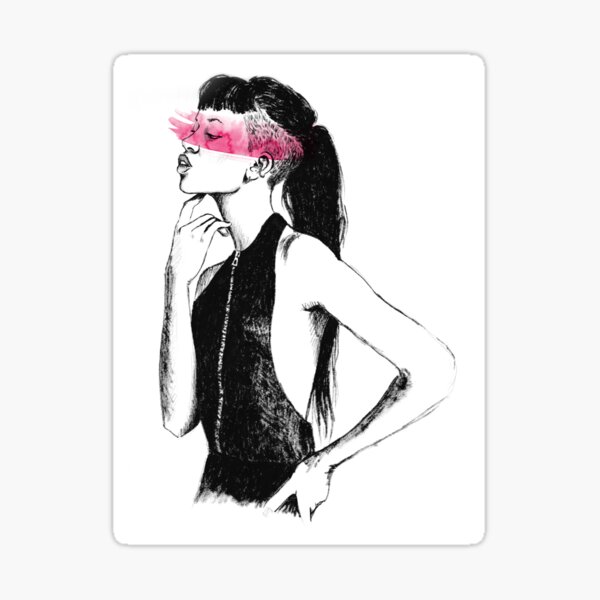 "Mohawk girl" Sticker for Sale by otracreativa | Redbubble