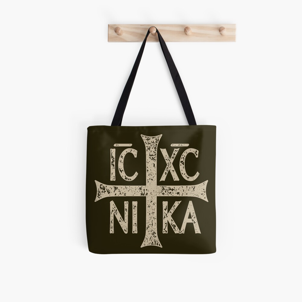 "IC XC NI KA Christogram Cross Orthodox Christian Graphic" Tote Bag for ...