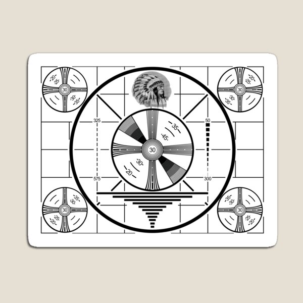 "Indian Head Television Test Pattern" Magnet for Sale by AmazingRobyn ...