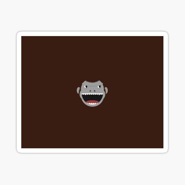 "Angry Monkey Face" Sticker for Sale by MustacheMKE | Redbubble