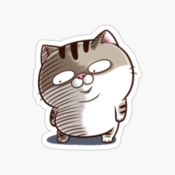 "cute shocked cat" Sticker by SharedPluto | Redbubble
