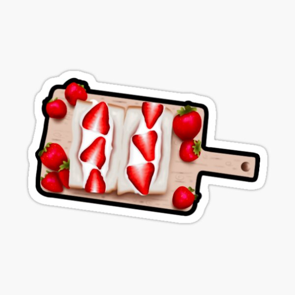 "Strawberry | Sando Platter" Sticker for Sale by DigiDemii | Redbubble