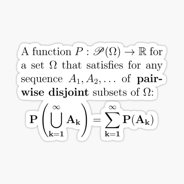 "Probability theory" Sticker by Midhuna | Redbubble