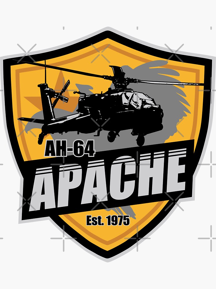 "AH-64 Apache" Sticker for Sale by StrongVlad | Redbubble