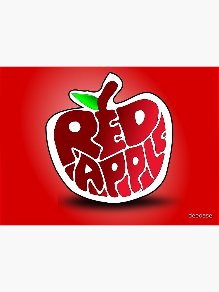 "red apple line art illustration" Poster for Sale by deeoase | Redbubble