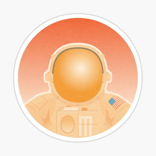 "Vintage Spaceman" Sticker for Sale by mgulin | Redbubble
