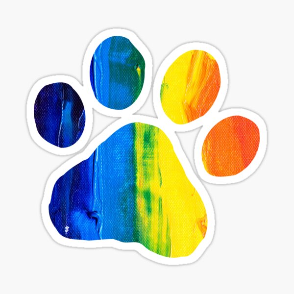 "Paw Print" Sticker by kayandesign97 | Redbubble