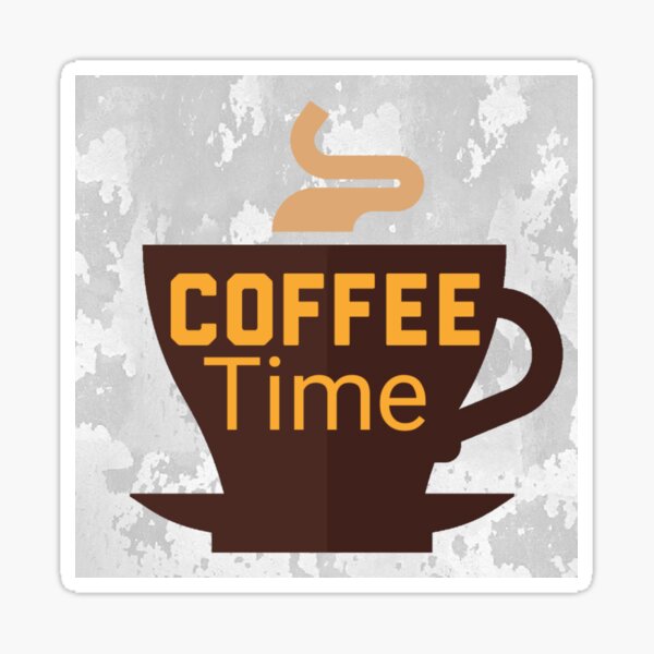 "Coffee time" Sticker by Miniamejoner | Redbubble
