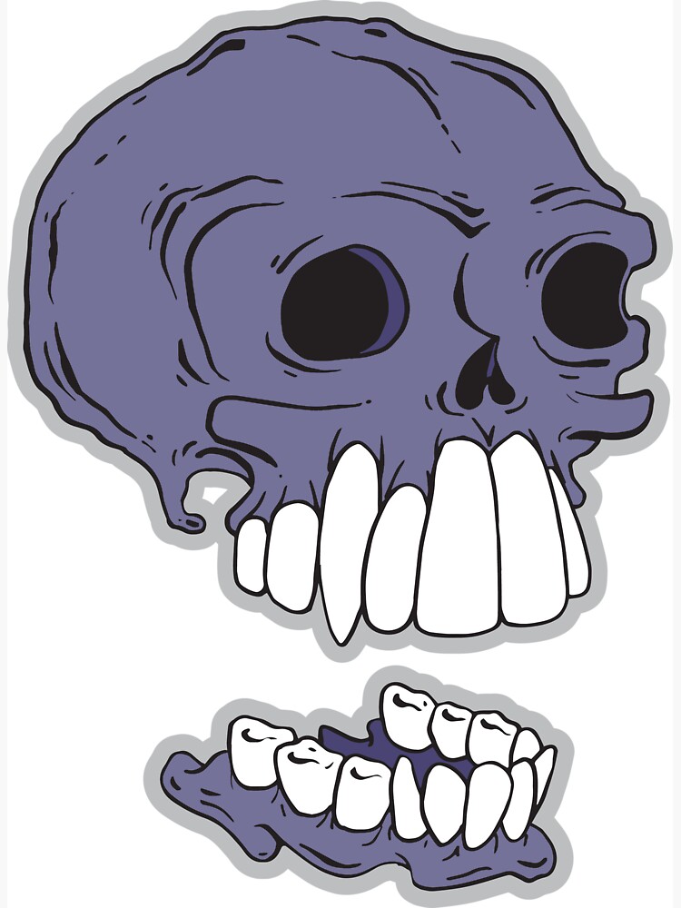 "Skully" Sticker for Sale by artwork-a-go-go | Redbubble