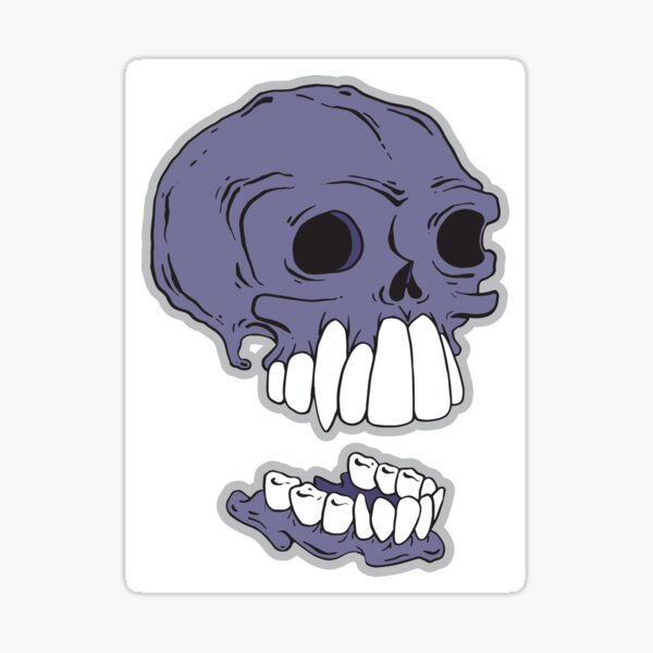 "Skully" Sticker for Sale by artwork-a-go-go | Redbubble