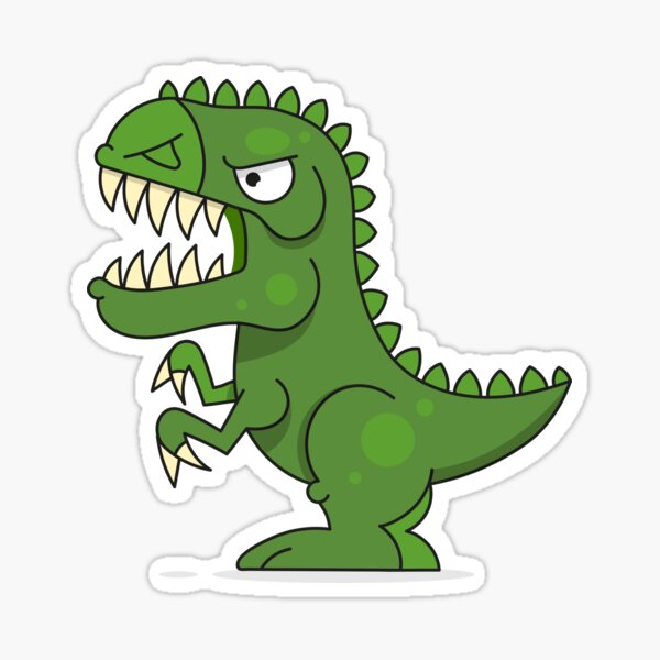 "Cute Green Dinosaur" Sticker for Sale by Nanahnania | Redbubble