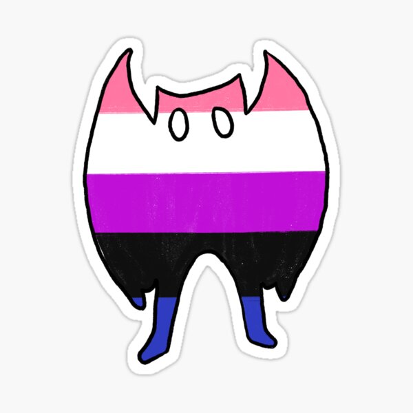 " Mothman gender fluid pride (white background) " Sticker for Sale by ...