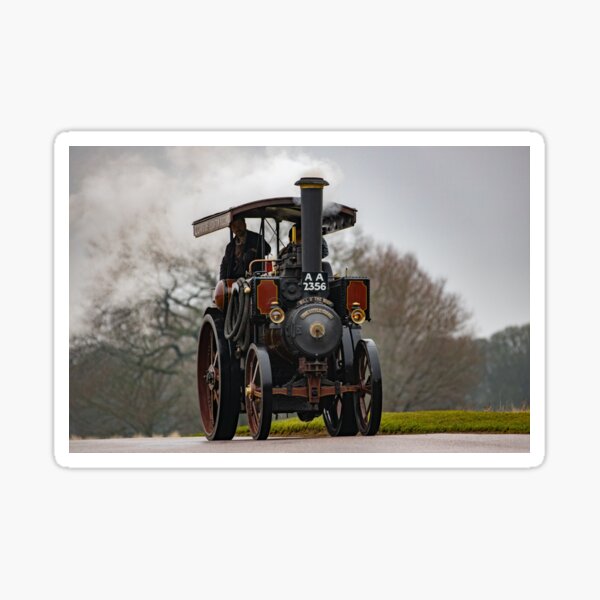"Steam Traction Engine Out on the Road" Sticker for Sale by ...