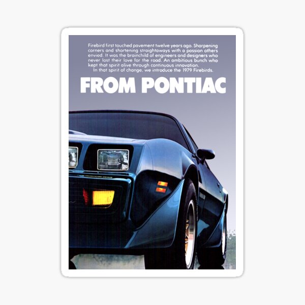 "PONTIAC FIREBIRD TRANS AM" Sticker for Sale by ThrowbackM2 | Redbubble