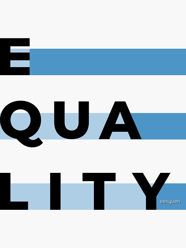 "Equality Blue Stripes" Sticker for Sale by eesyuen | Redbubble