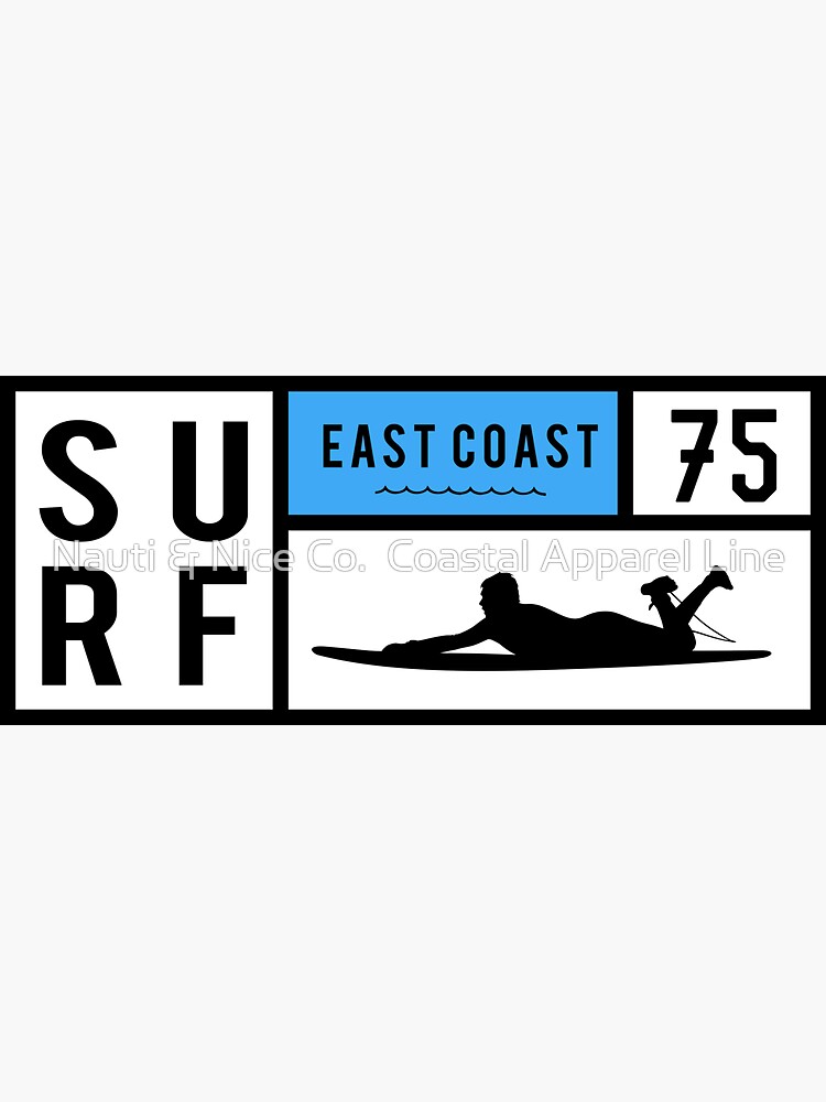 "Surf East Coast " Sticker for Sale by RachelLaBianca | Redbubble
