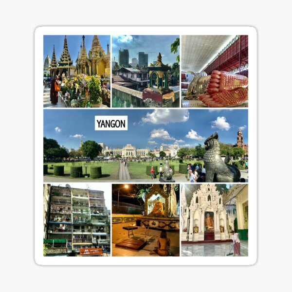 "Yangon, Myanmar" Sticker for Sale by djunyent1 | Redbubble