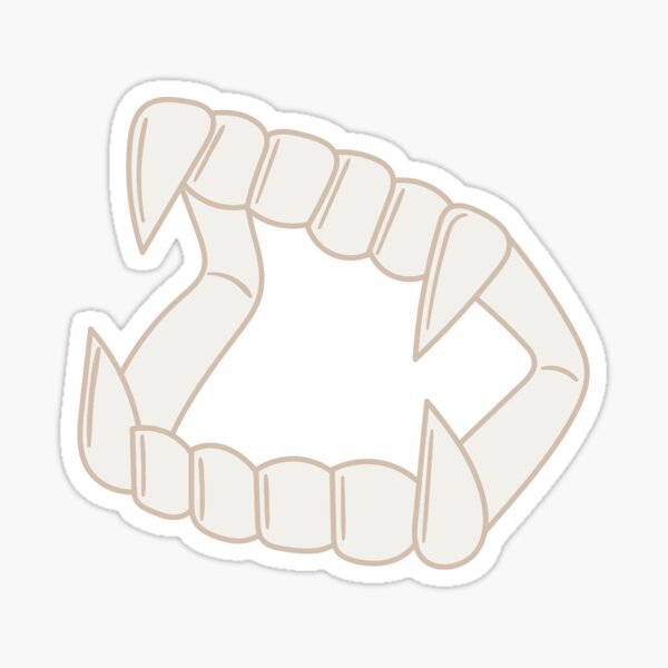 "Boho Inspired Halloween Vampire Teeth" Sticker for Sale by ...
