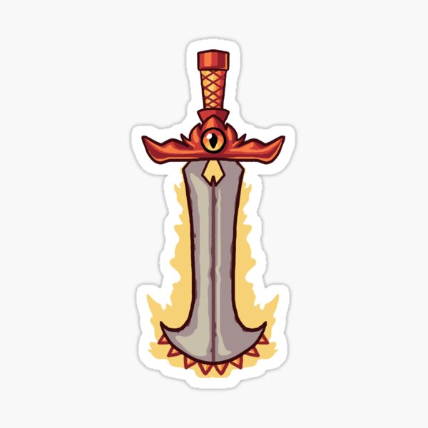 "Friendly Demon Sword" Sticker by cubegarden | Redbubble