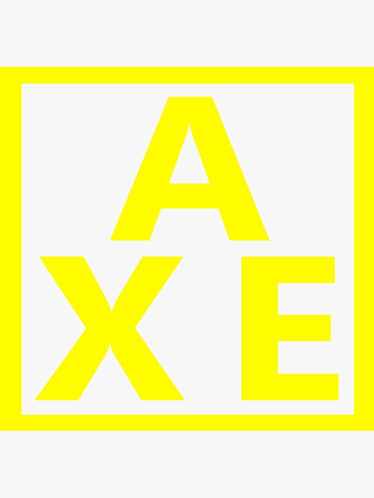 "Yellow AXE Logo" Sticker for Sale by DaimondAxe | Redbubble