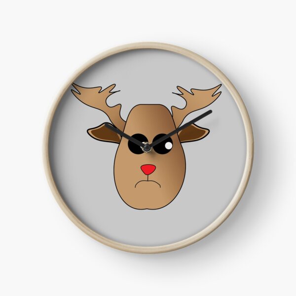 Rudolph The Red Nose Reindeer Clocks | Redbubble