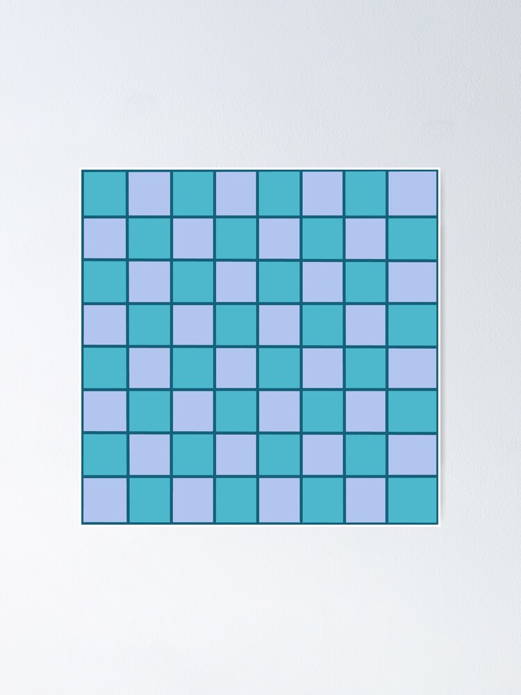 "Light Teal & Light Violet Chex " Poster by Havocgirl | Redbubble