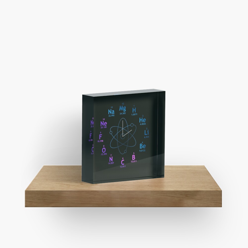 " periodic table" Clock by Vald-Desagn | Redbubble