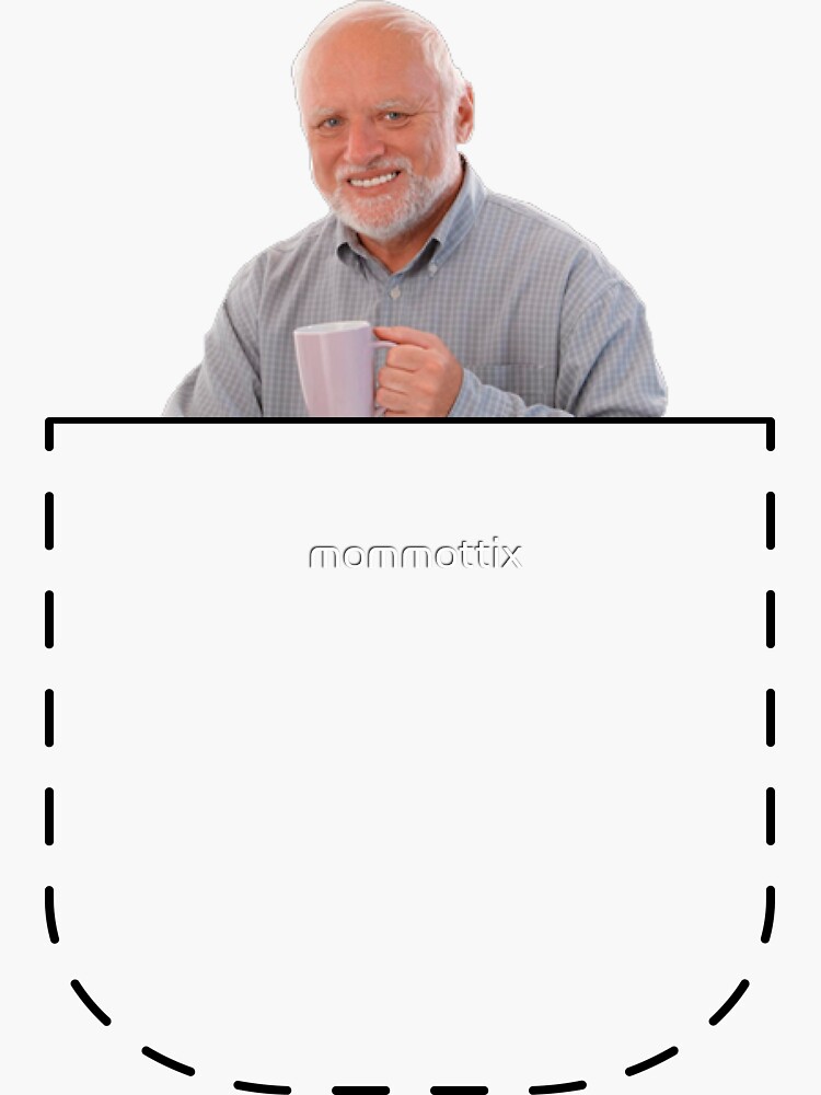 "Harold meme mug Peekaboo" Sticker by mommottix | Redbubble