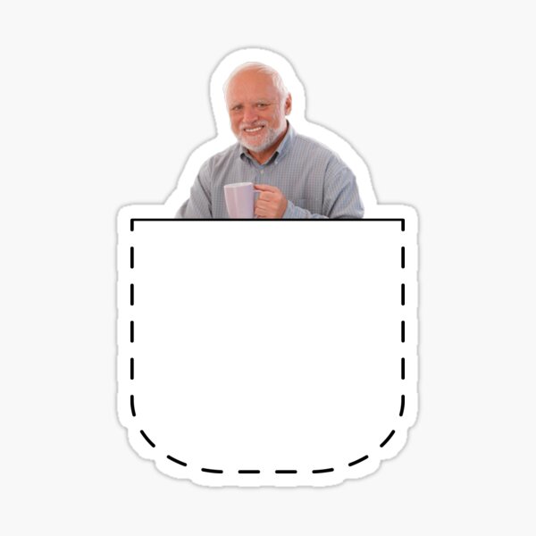 "Harold meme mug Peekaboo" Sticker by mommottix | Redbubble