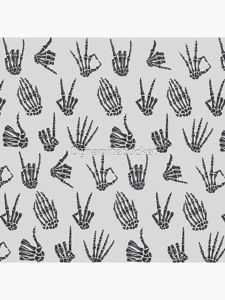"Skeleton Hand Gestures Patterns" Canvas Print for Sale by ...
