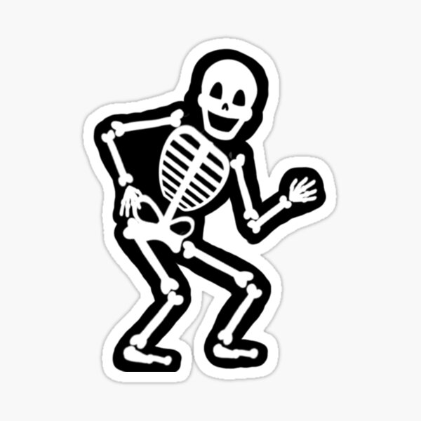 "Dancing Skeleton Illustration" Sticker by EmiGdesigns | Redbubble