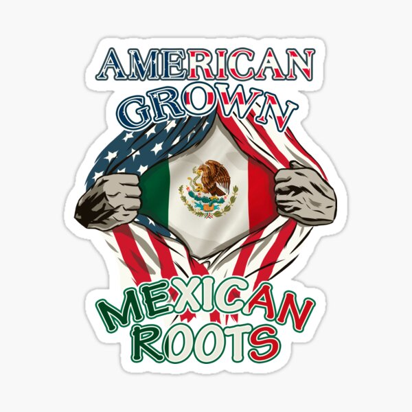 "American Grown Mexican Roots Tee Proud Flag Love USA Mexico T-Shirt ...