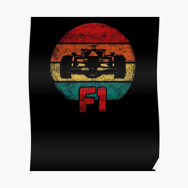"F1 Shape, vintage color sunset, f1 mask" Poster by NiceSign | Redbubble