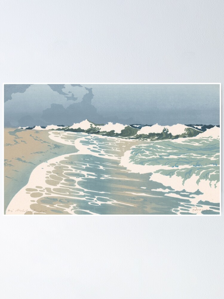 "Vintage Ocean Woodcut" Poster by fineearth | Redbubble