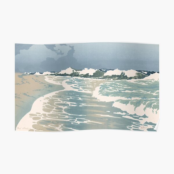 "Vintage Ocean Woodcut" Poster by fineearth | Redbubble