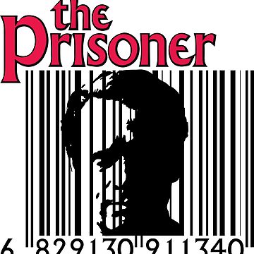"The Prisoner logo with face looking through a barcode." Poster for ...