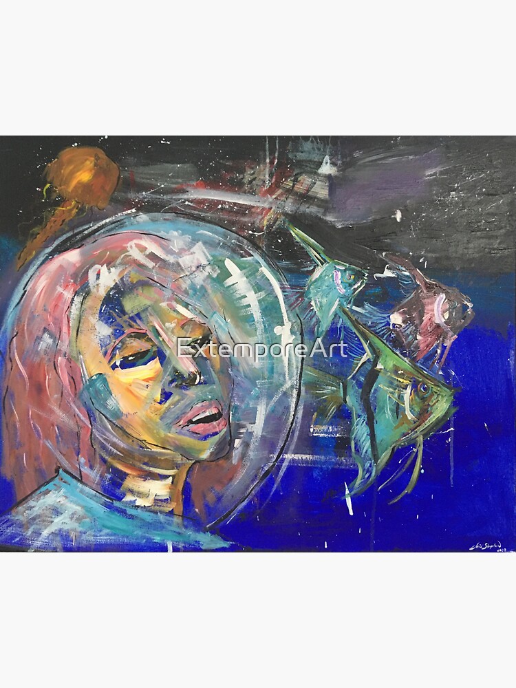 "Spaced out" Sticker by ExtemporeArt | Redbubble