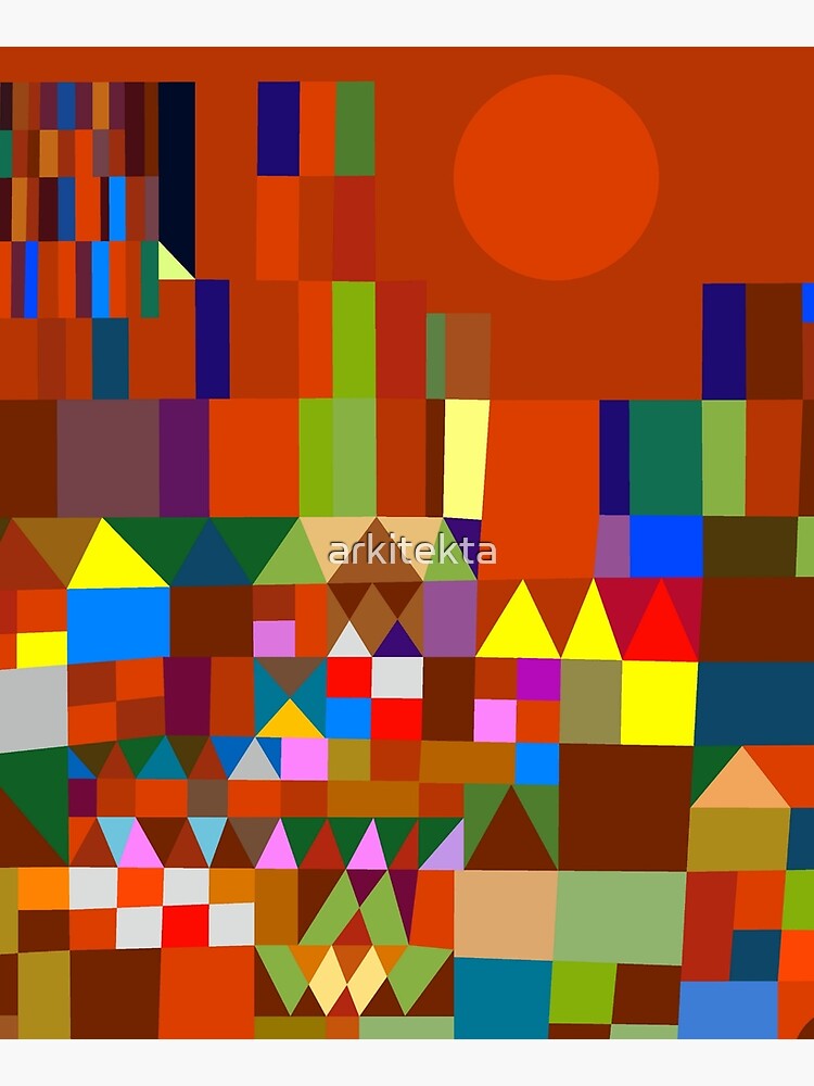 Delantal «Castillo y Sol por Paul Klee» de arkitekta | Redbubble