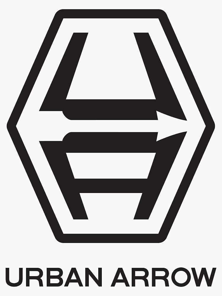 "Urban Arrow Logo and Text" Sticker for Sale by Kipsteele | Redbubble