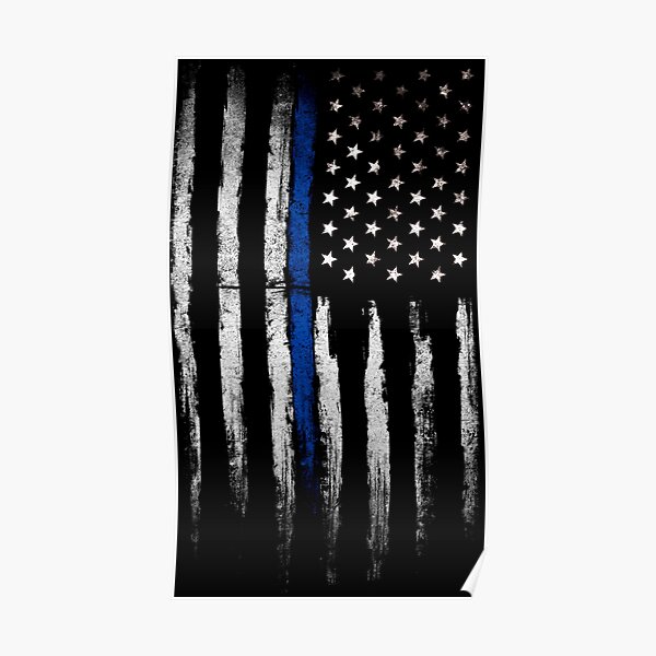"Thin Blue Line" Poster for Sale by AlexGolyakov | Redbubble