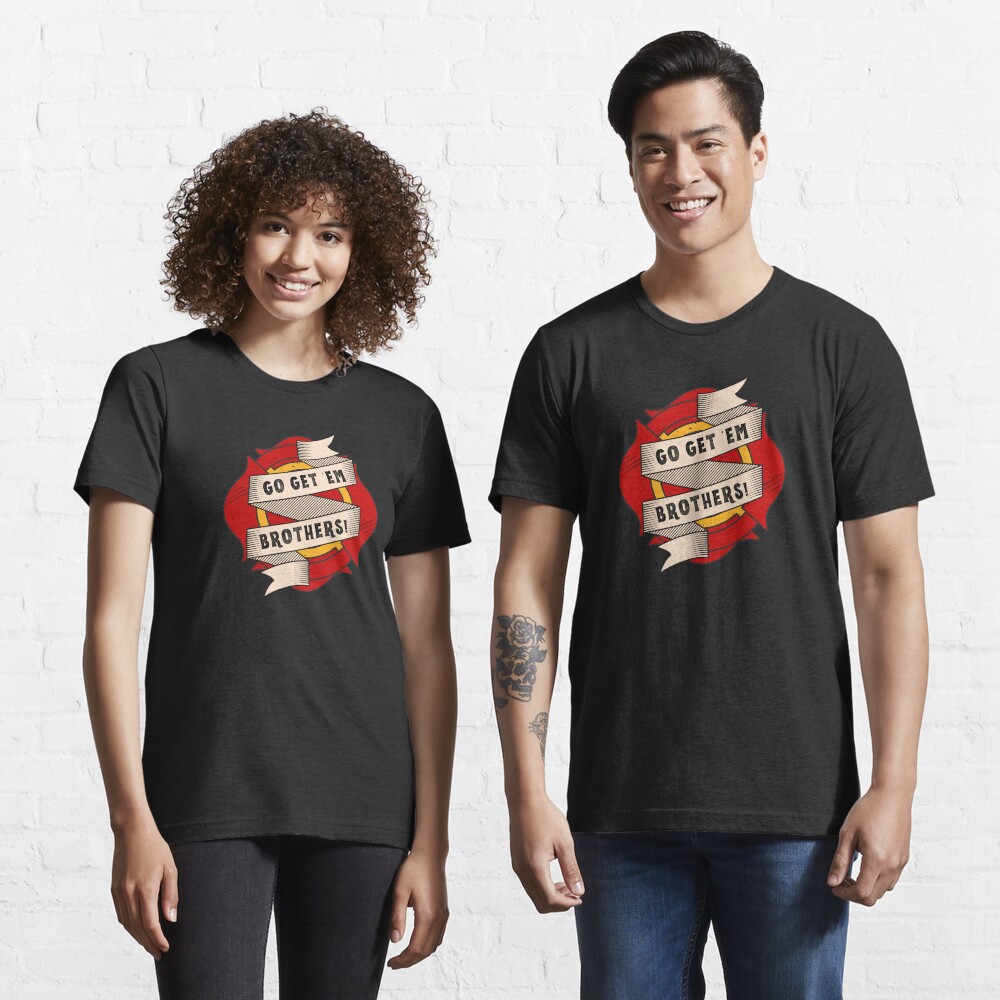 "Go Get Em Brothers Firefighter Design" Sticker for Sale by ...