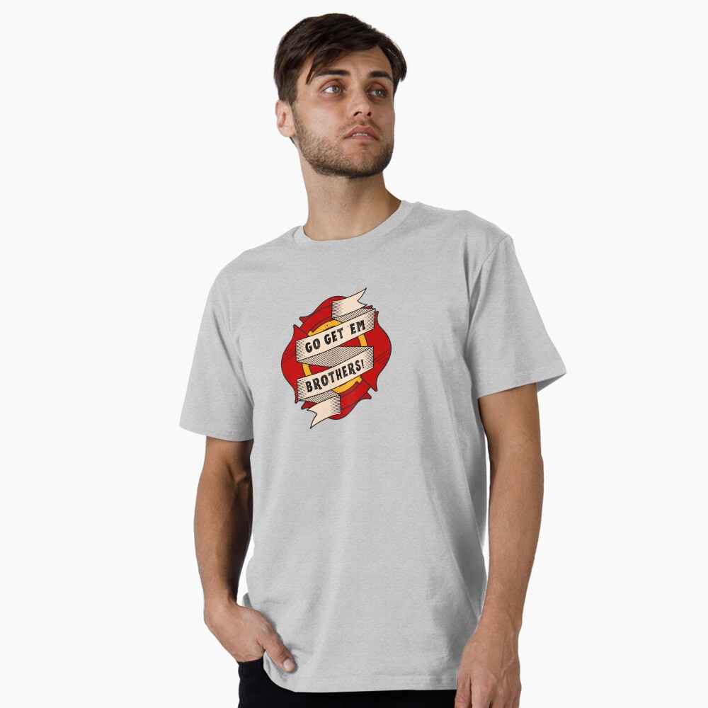 "Go Get Em Brothers Firefighter Design" Sticker for Sale by ...