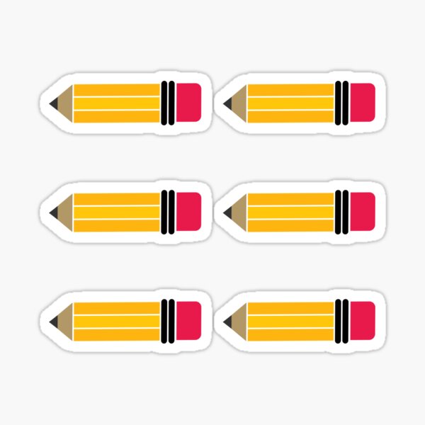 "Pencils 2 Sticker Pack 1" Sticker for Sale by DPattonPD | Redbubble