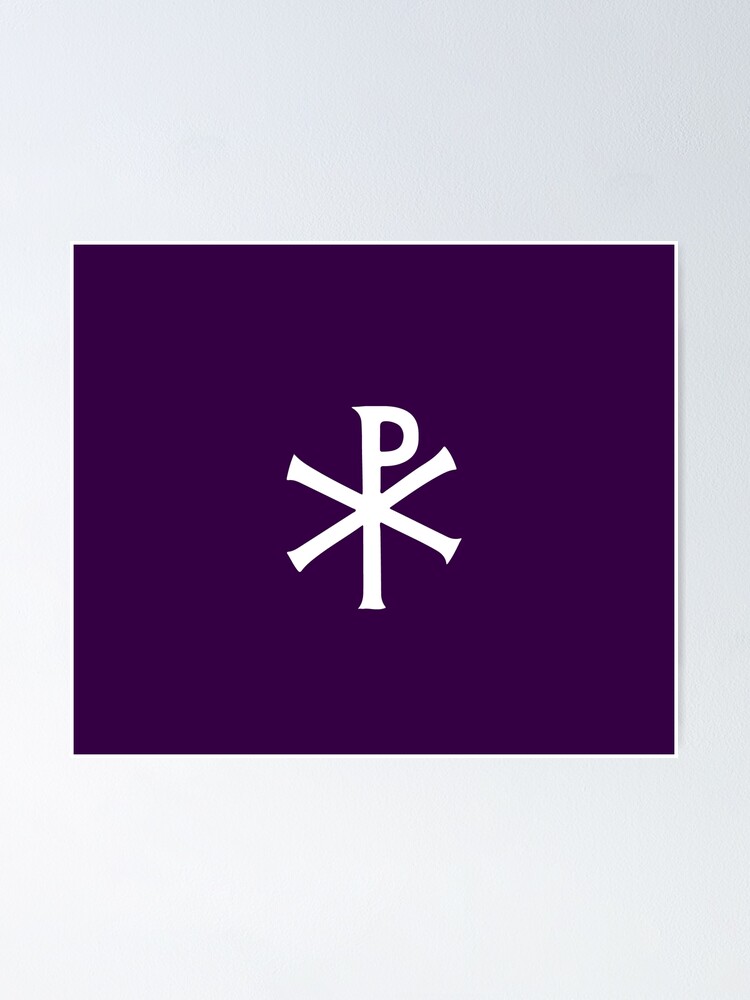 "Byzantine Labarum (White on Purple)" Poster for Sale by Mercatus ...