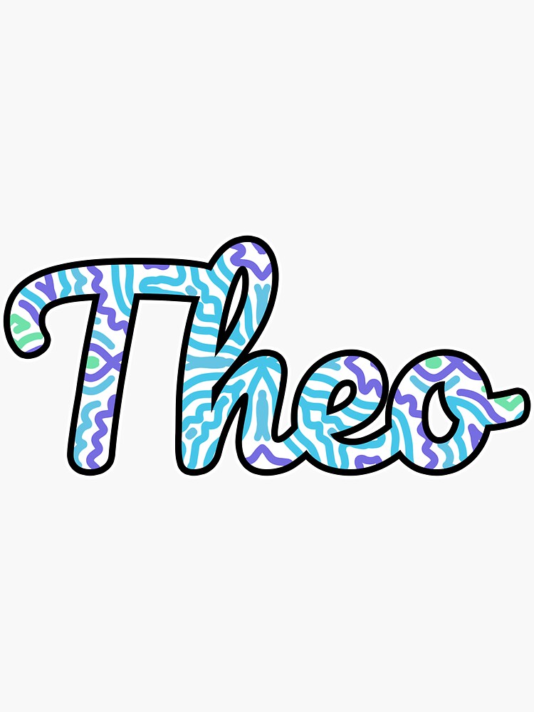 "Theo Handwritten Name" Sticker for Sale by inknames | Redbubble